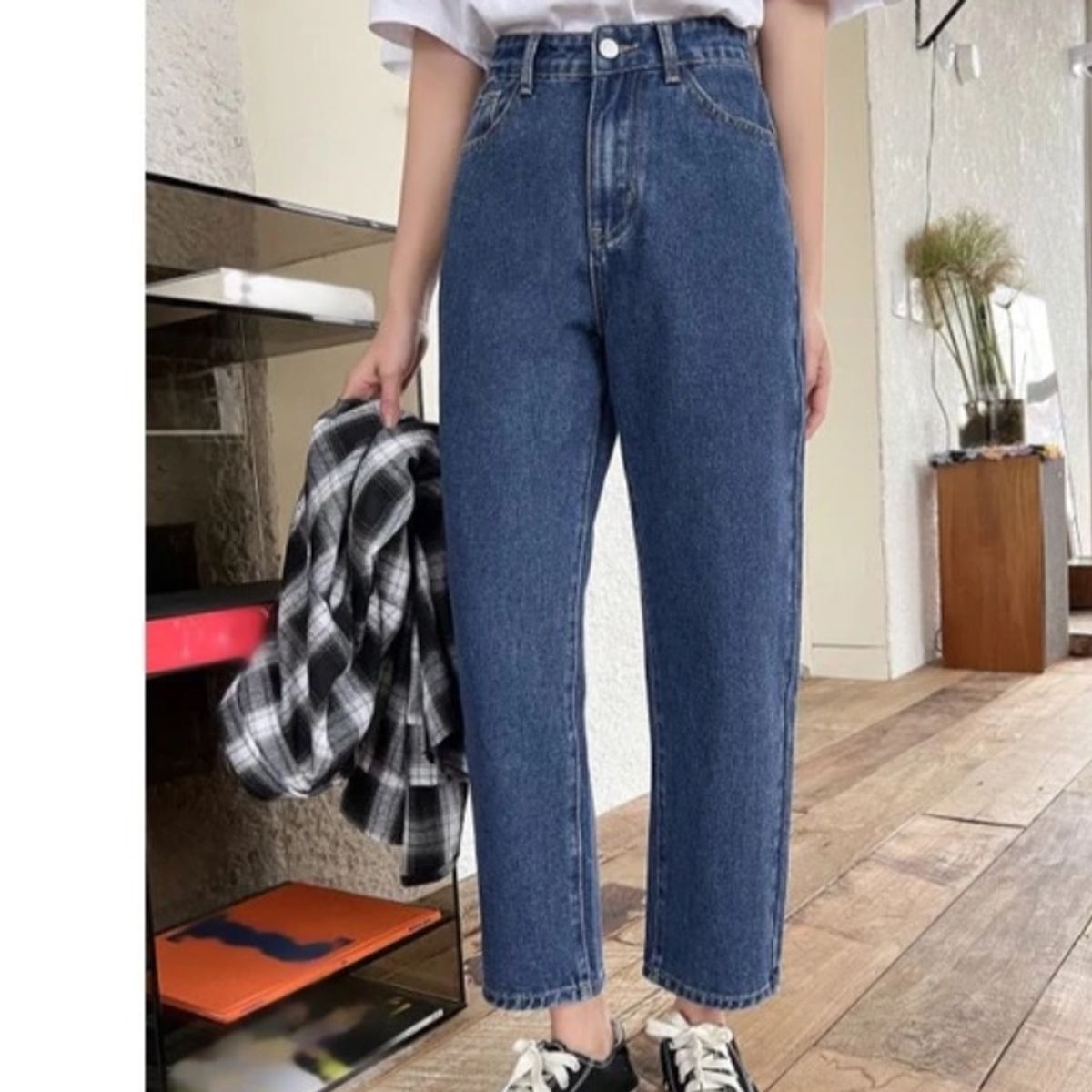 Calça Jeans Estilo Coreano Nova | Calça Feminina Shein Nunca Usado ...