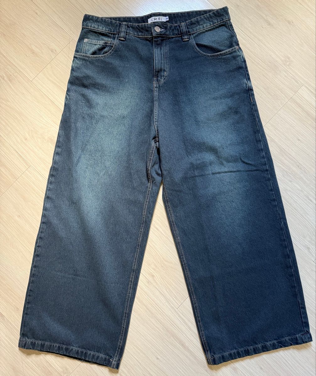 Calça Jeans Ewcruel Ultrabaggy Tramp Stamp Abyssal | Calça Masculina ...