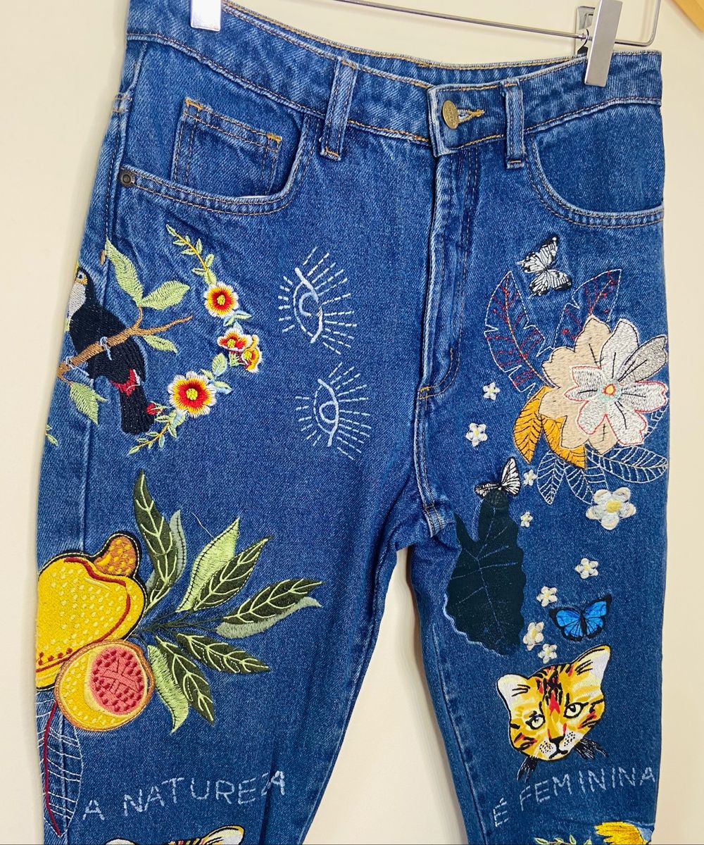 Calça Jeans Farm Patch | Calça Feminina Farm Usado 51977482 | enjoei