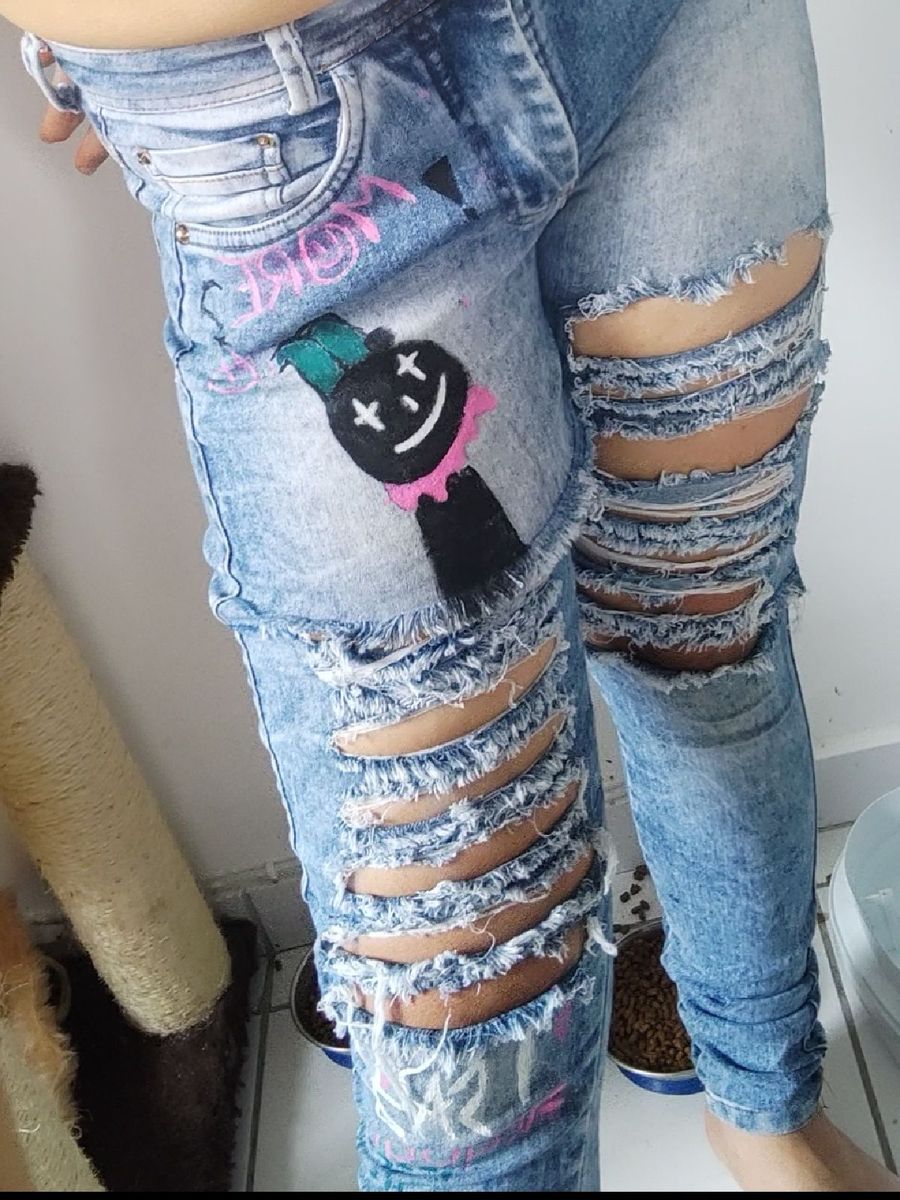 Calça Jeans J-hope Jack In The Box Bts | Calça Feminina Germano Jeans ...