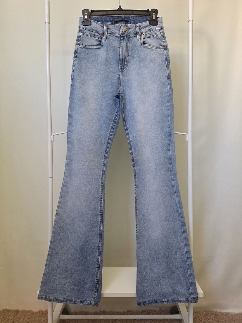 Calça Jeans Pantalona Lavagem Clara | Calça Feminina Renner Blue Steel ...