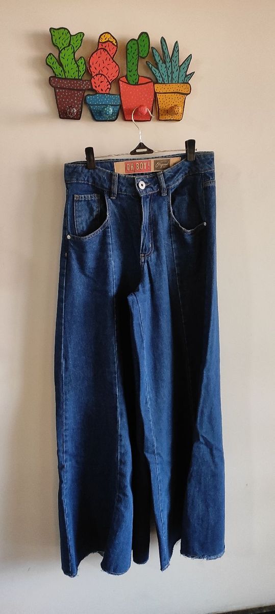 Calça Jeans Pantalona Oh Boy | Calça Feminina Oh Boy Usado 84714864 ...