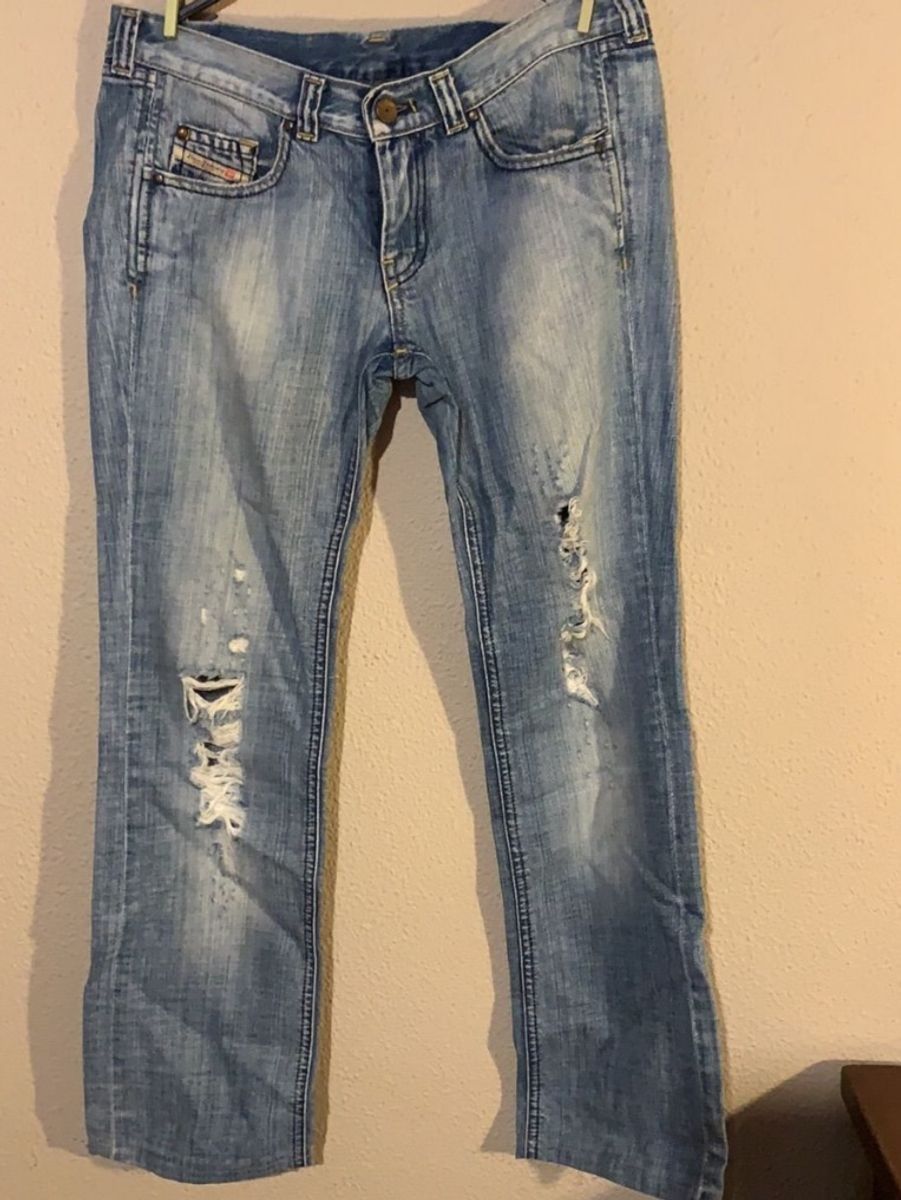 Calça Jeans Tam 27 Diesel Modelo Doozy sem Elastano Altura 1,59cm ...