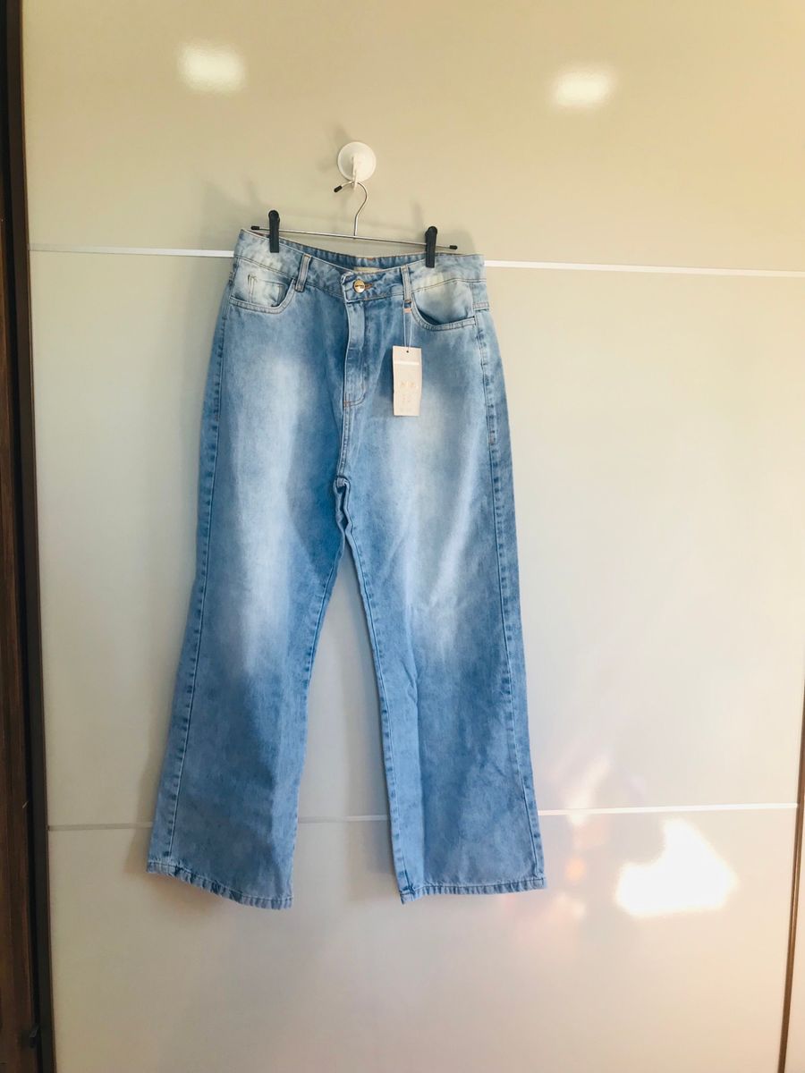 Calça Jeans Wide Led Pantalona | Calça Feminina Antika Jeans Nunca ...