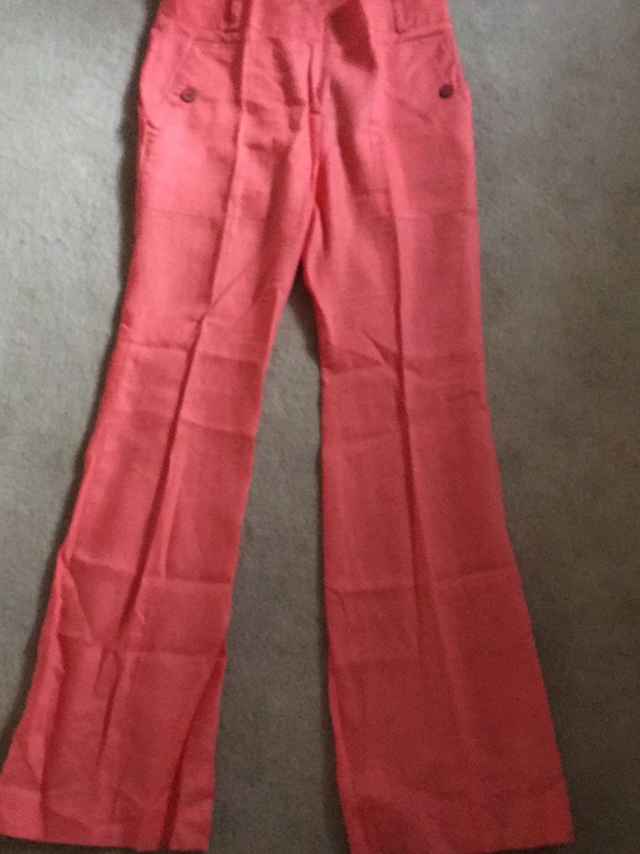 Calça Linho Laranja Lê Lis 38 | Calça Feminina Le Lis Blanc Usado ...