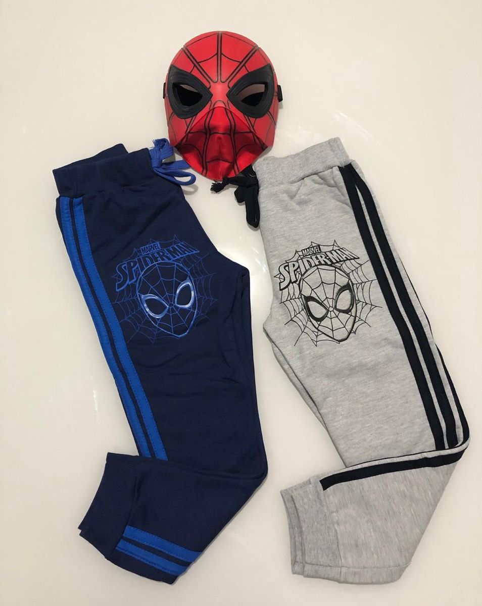 Calça Moletom Aranha Infantil Cinza Ou Azul - Menino+brinde | Roupa ... Calça Moletom Aranha Infantil Cinza Ou Azul - Menino+brinde | Roupa ...