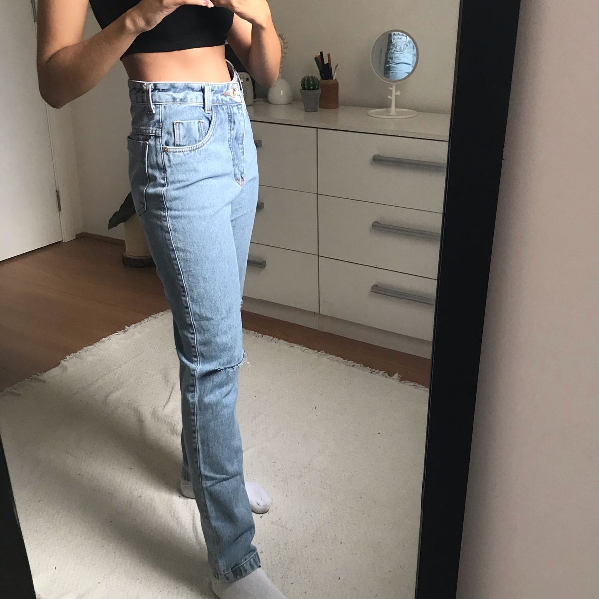 Calça Mom Jeans Clara Tam 38 | Calça Feminina Nunca Usado 78386110 | enjoei