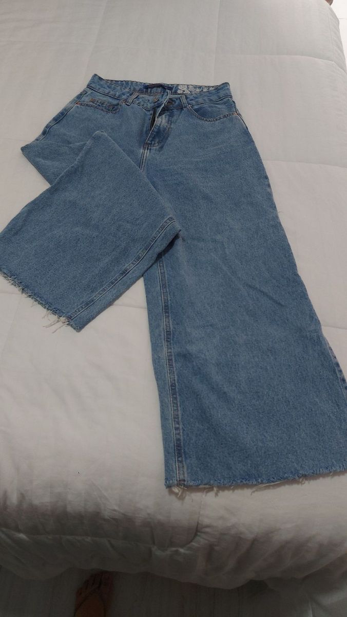 Calça Pantalona com Abertura Lateral | Calça Feminina Renner Blue Steel ...