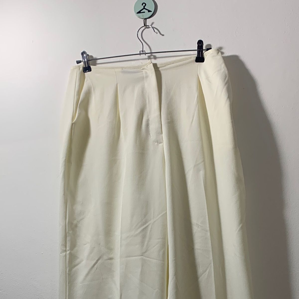 Calça Pantalona de Linho Blue Steeel 42 Brechójamaica | Calça Feminina ...