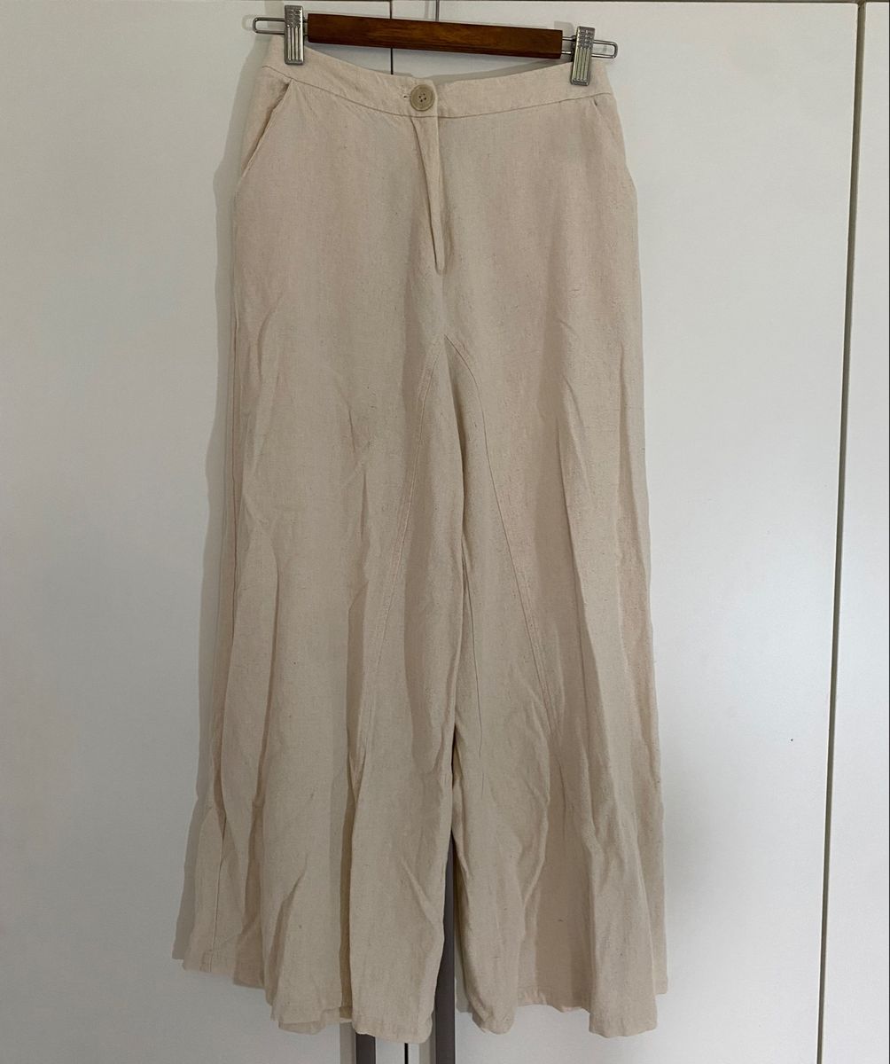 Calça Pantalona Linho | Calça Feminina Renner Blue Steel Usado 85746702 ...