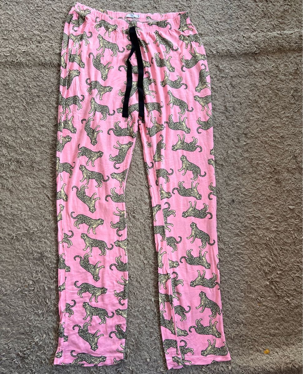 Calça Pantalona Rosa de Onça M | Calça Feminina Renner Usado 107473444 ...