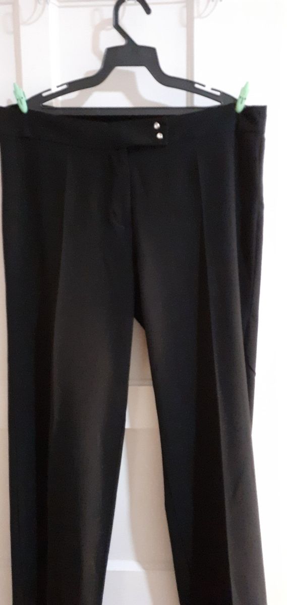 Calça Renner Tipo Pantalona, Numero 46, Crepe, Cor Preta. | Calça ...