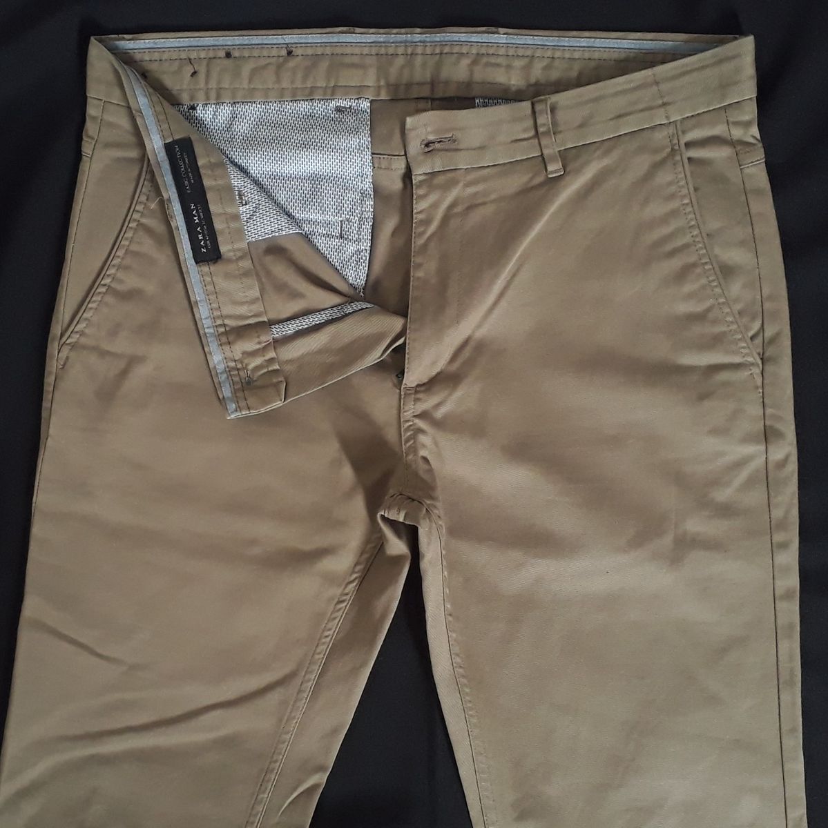 Calça Zara Cáqui - Social - Basic Collection - Excelente! | Calça ...