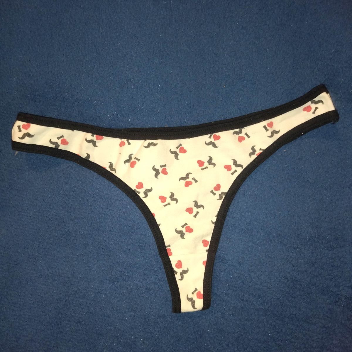 Calcinha Fio I Love Mustache | Lingerie Feminina Nunca Usado 89109198 ...