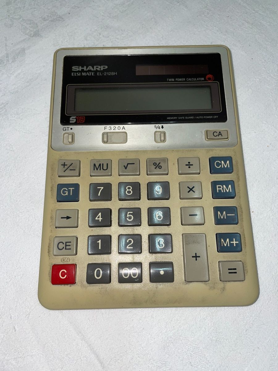 Calculadora Antiga Sharp Solar El 2128h - Elsi Mate | Produto Vintage e ...