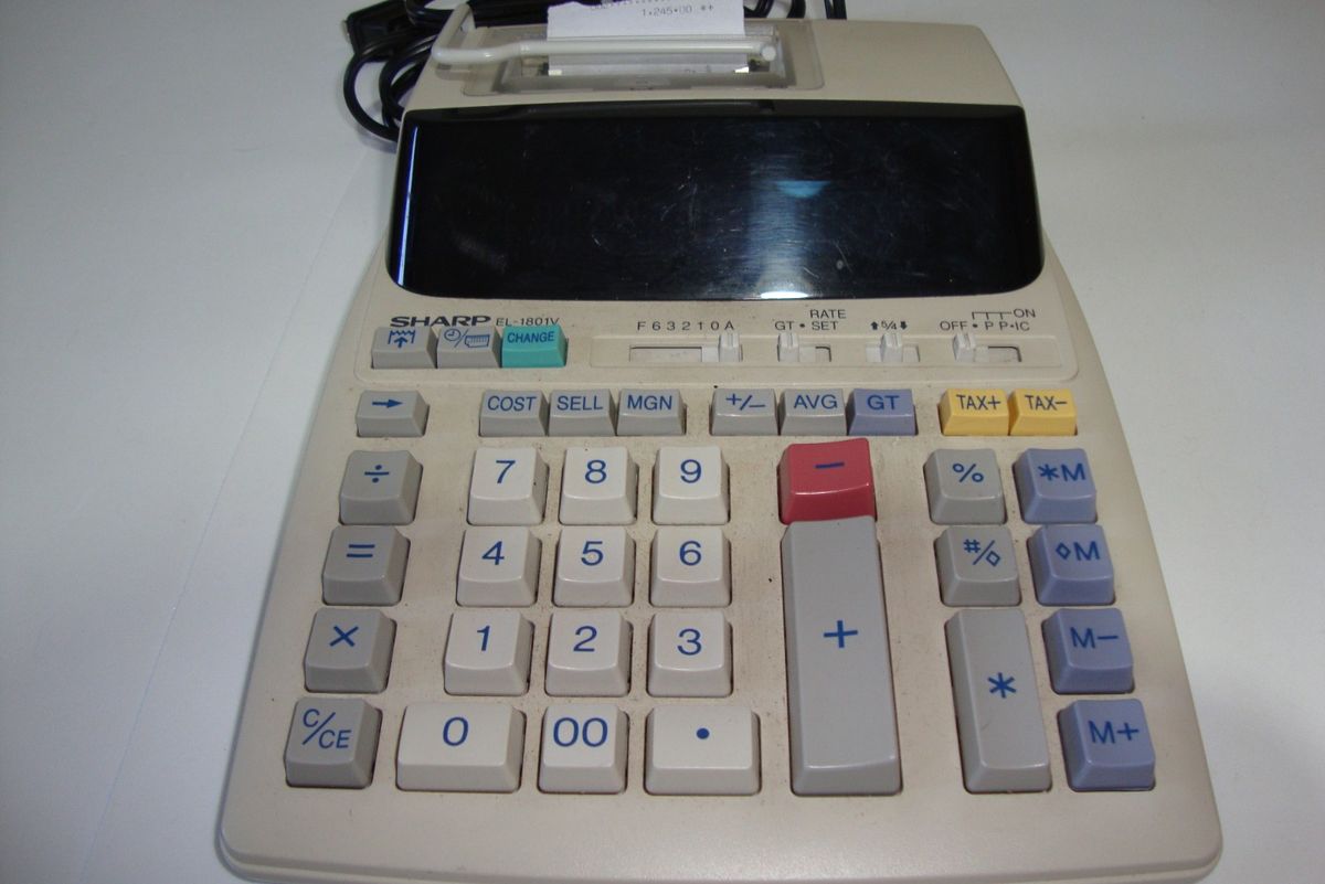 Calculadora de Impressão de 12 Dígitos - Sharp - El-1801 V - Maravilha ...
