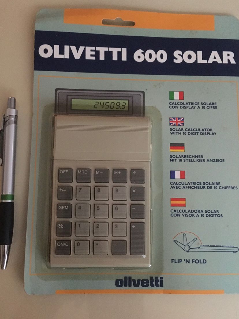 Calculadora Olivetti 600 Solar Nova | Item Info & Eletro Olivetti Nunca Usado 60513016 | enjoei