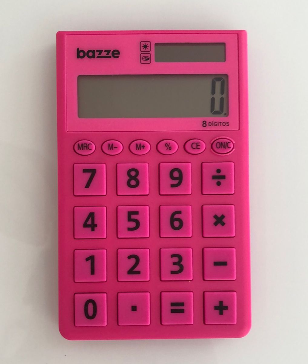 Calculadora Pink Rosa Botoes Borracha | Item Info & Eletro Bazze Usado ...