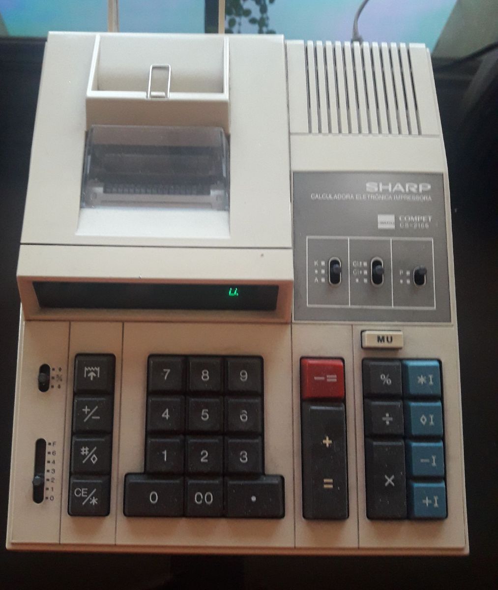 Calculadora Sharp Compet Cs2166 | Produto Vintage e Retro Sharp Usado ...