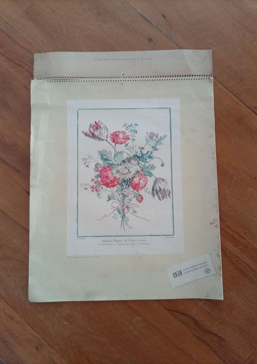 Calendário 1959 Bayer Completo Antigo e Raro | Produto Vintage e Retro ...