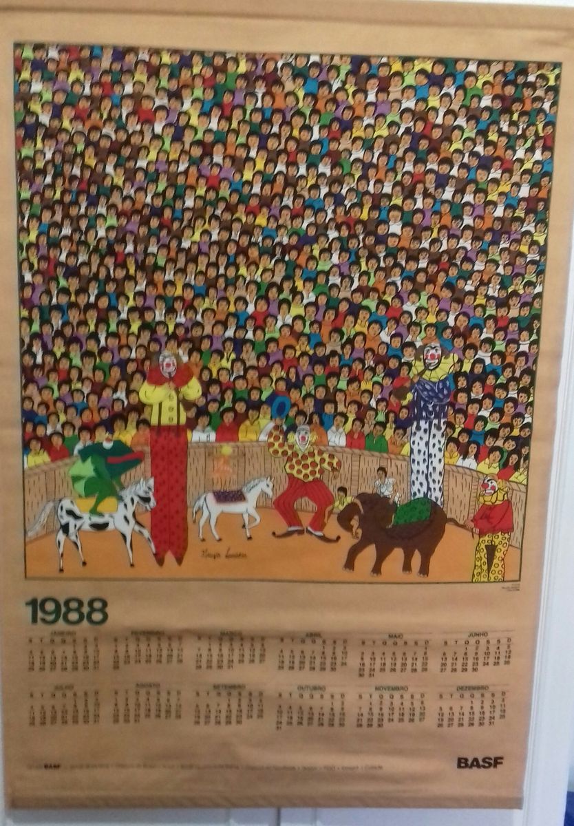 Calendário de Tecido da Basf de 1988 - O Circo | Produto Vintage e ...