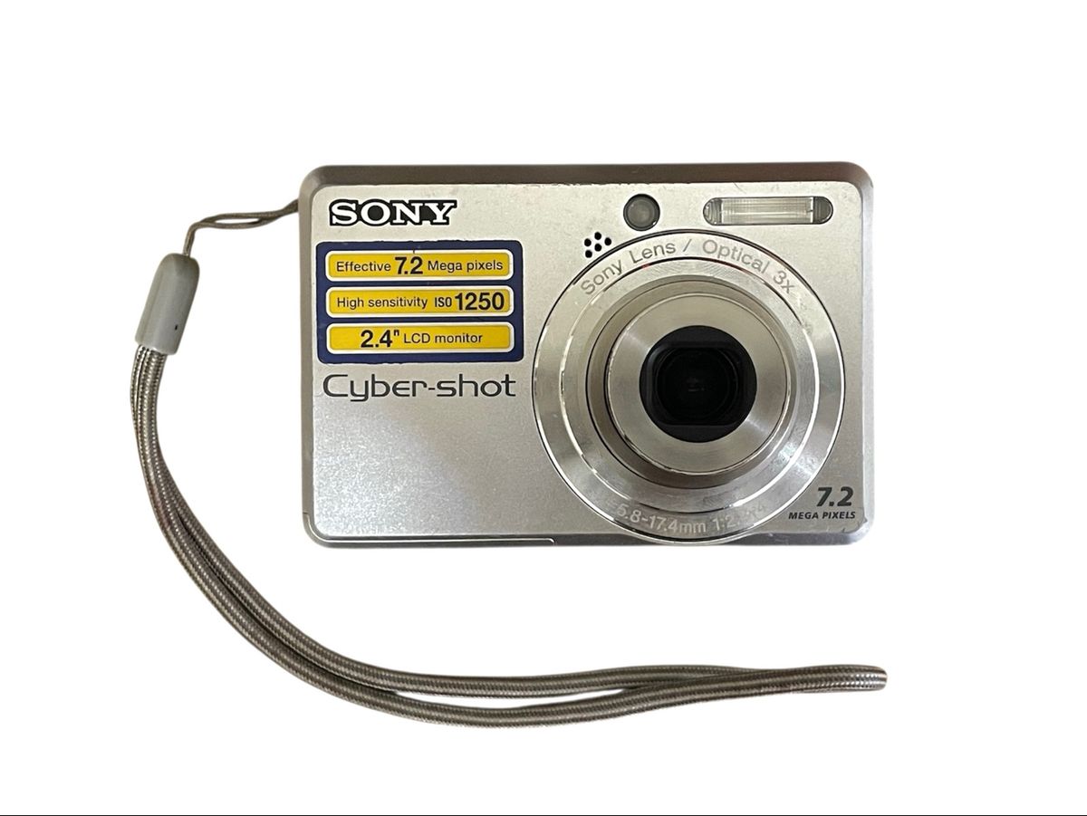 Câmera Cybershot Digital Digicam Vintage Antiga Y2k Anos 2000 Prata ...