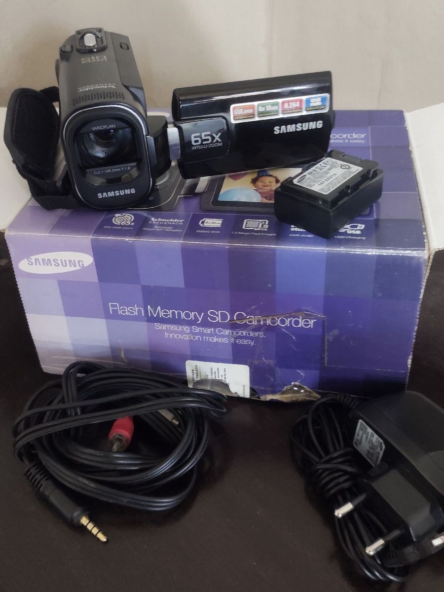 Camera Filmadora Samsung Zoom 65x 720px - Preta | Filmadora Samsung ...