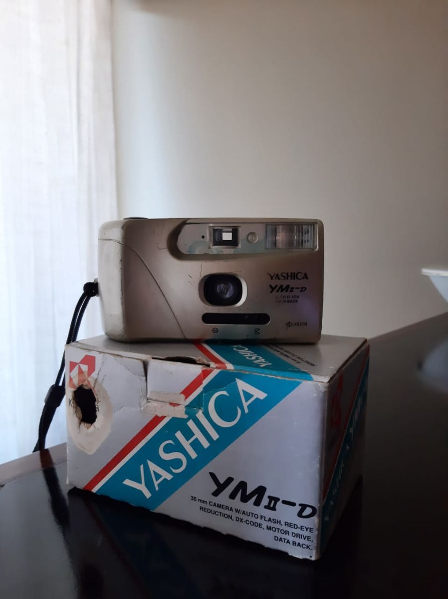 Câmera Fotográfica Yashica em Caixa Original com Nota Fiscal. Modelo Ymii-d Filme: 26mm ...