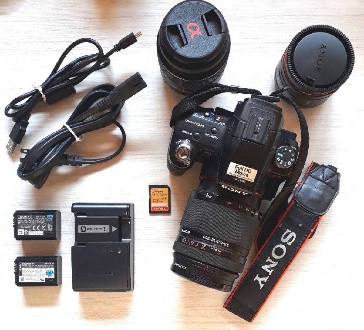 Câmera Sony Alpha 33 Slt-a33 Profissional com Zoom 3 Lentes | Máquina ...