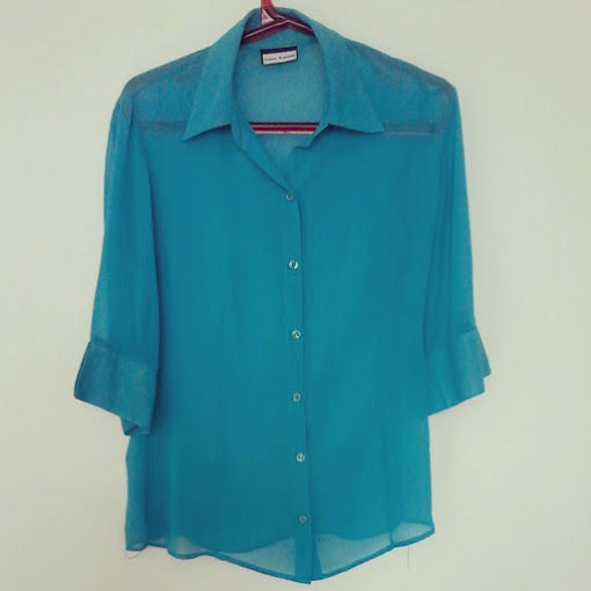Camisa Anne Kanner Tudo Azul | Camisa Feminina Anne Kanner Usado 787159 ...