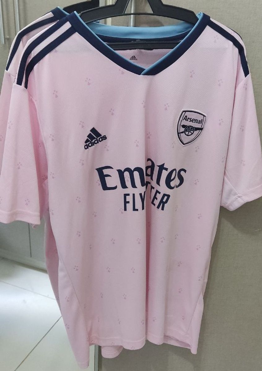 Camisa Arsenal Adidas Masculino Torcedor Rosa 2021/2022 | Camisa ...