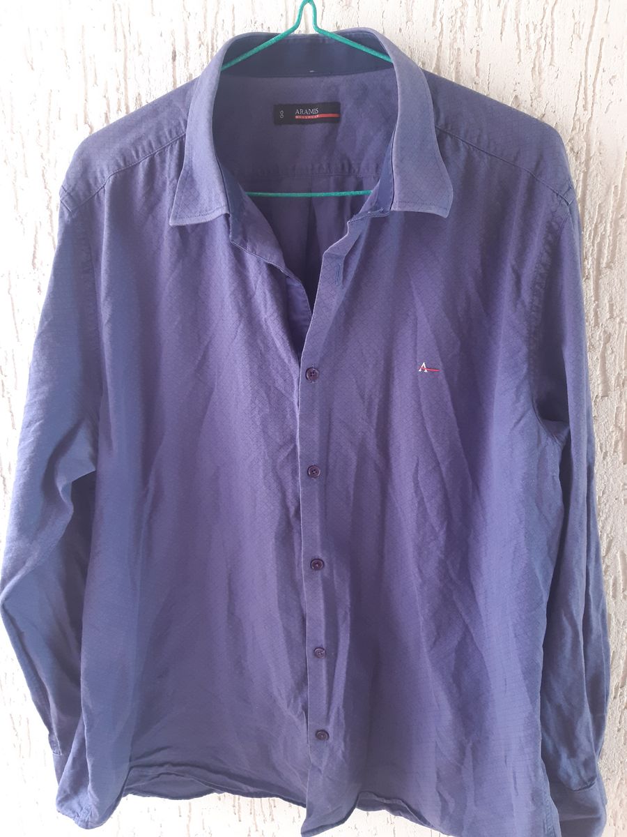 Camisa Azul Colmeia | Camisa Masculina Aramis Usado 84185963 | enjoei