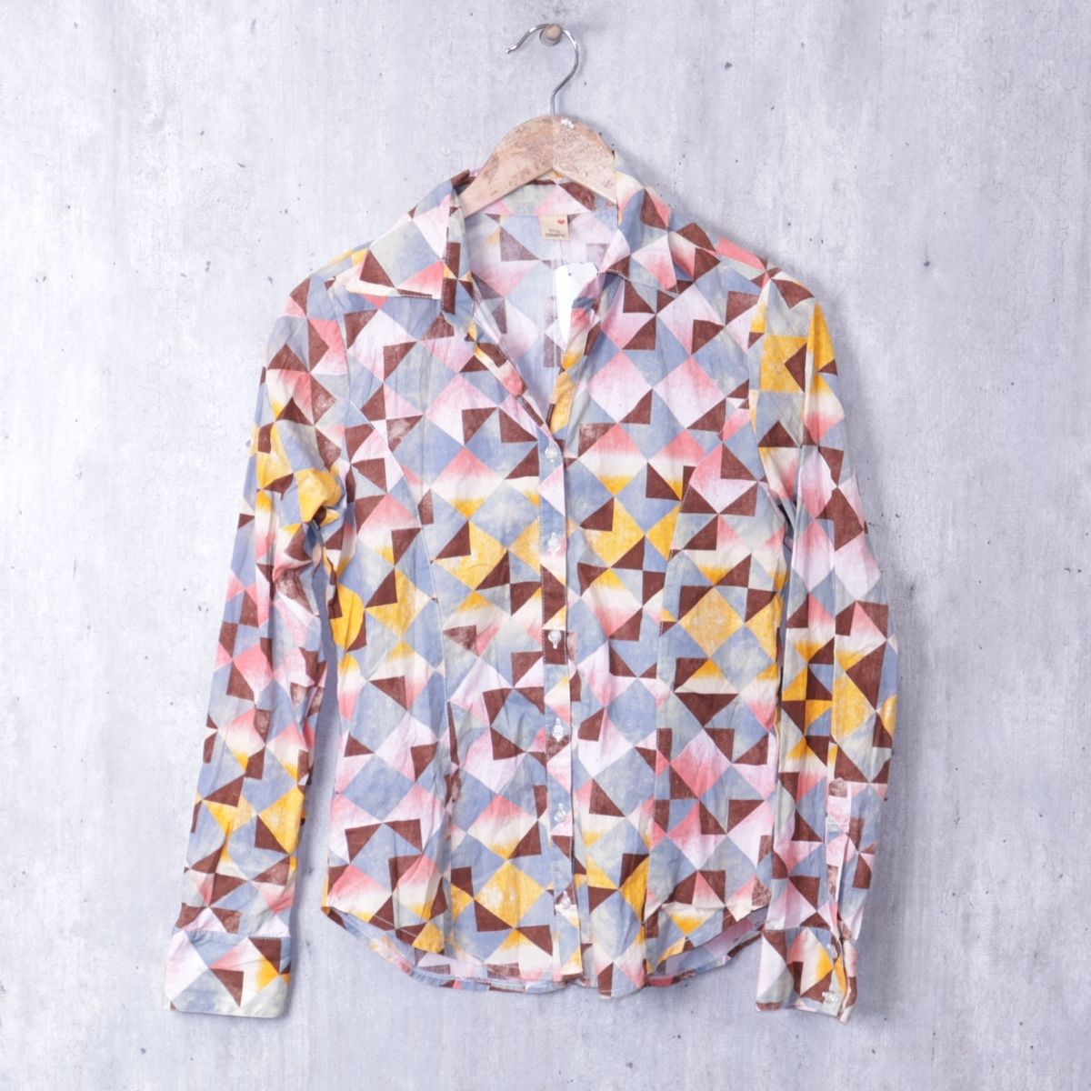 Camisa Azul Geométrica Zimpy | Camisa Feminina Zimpy Usado 82323634 ...