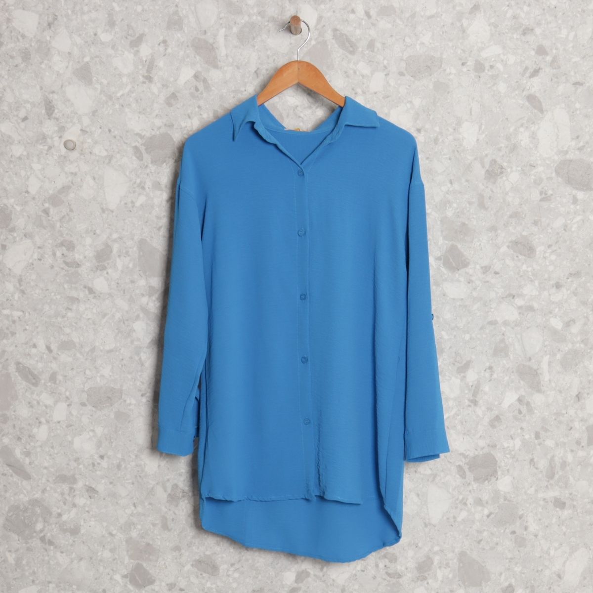 Camisa Azul Queen Taste | Camisa Feminina Queen Taste Nunca Usado ...