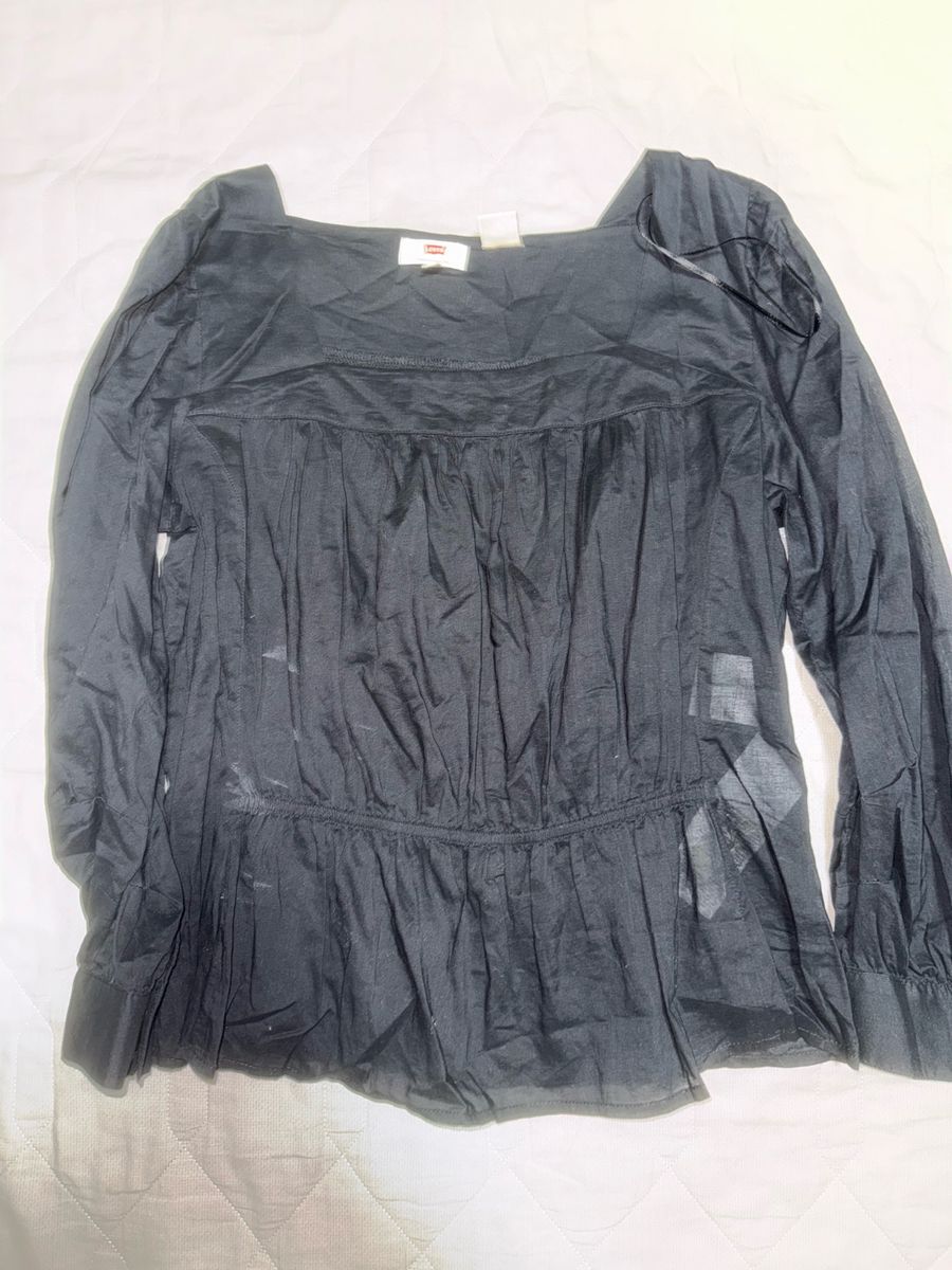 Camisa Bata Levis Preta M Camisa Feminina Levis Usado 139098940 Enjoei
