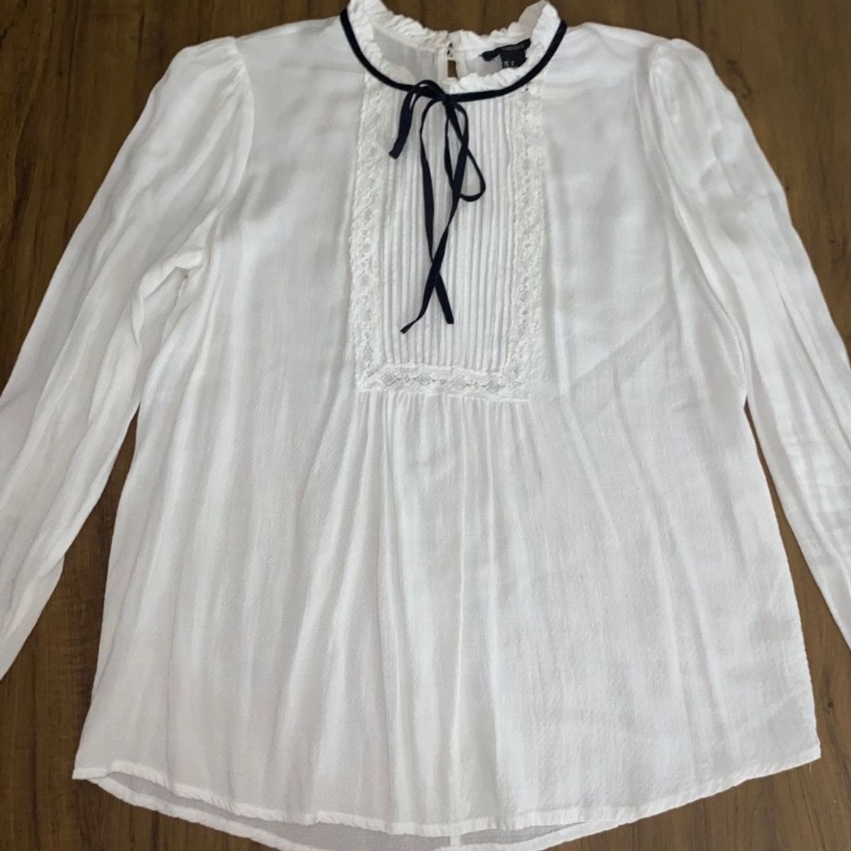 Camisa Branca Delicada Modelo Boneca - Tam P - Forever 21 | Camisa ...