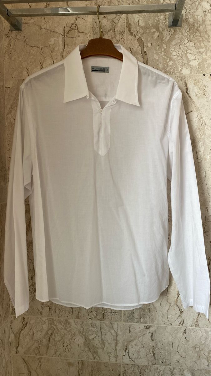 Camisa Branca Descolada Praiana | Camisa Masculina M.Officer Usado ...