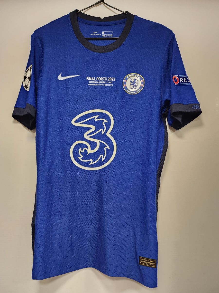 Camisa Chelsea Azul M Kante 7 Final Champions League Versão Jogador ...
