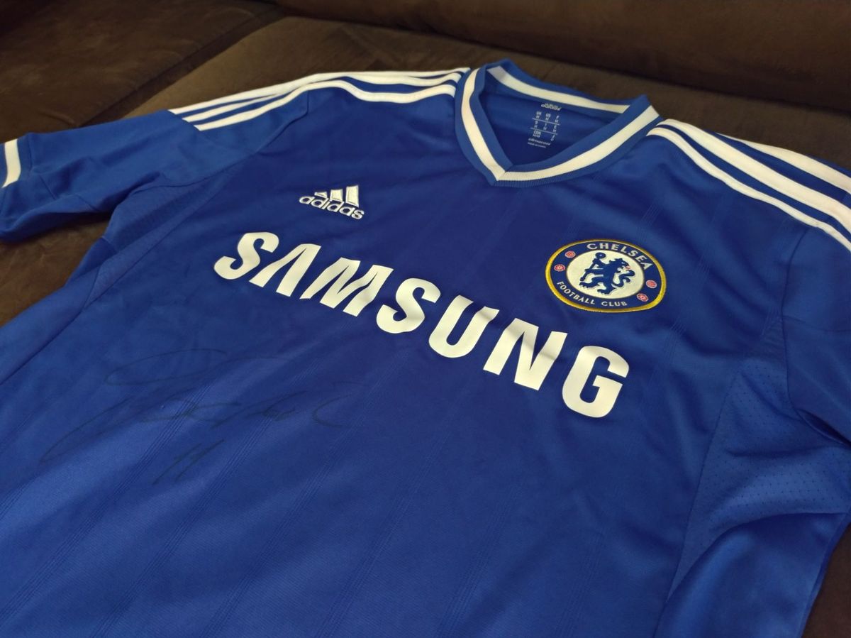 Camisa Chelsea com Autógrafo do Oscar | Camiseta Masculina Adidas Usado ...