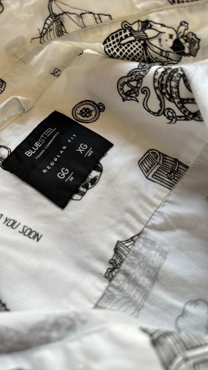 Camisa de Botão Tema Navy | Camisa Masculina Renner Blue Steel Nunca ...