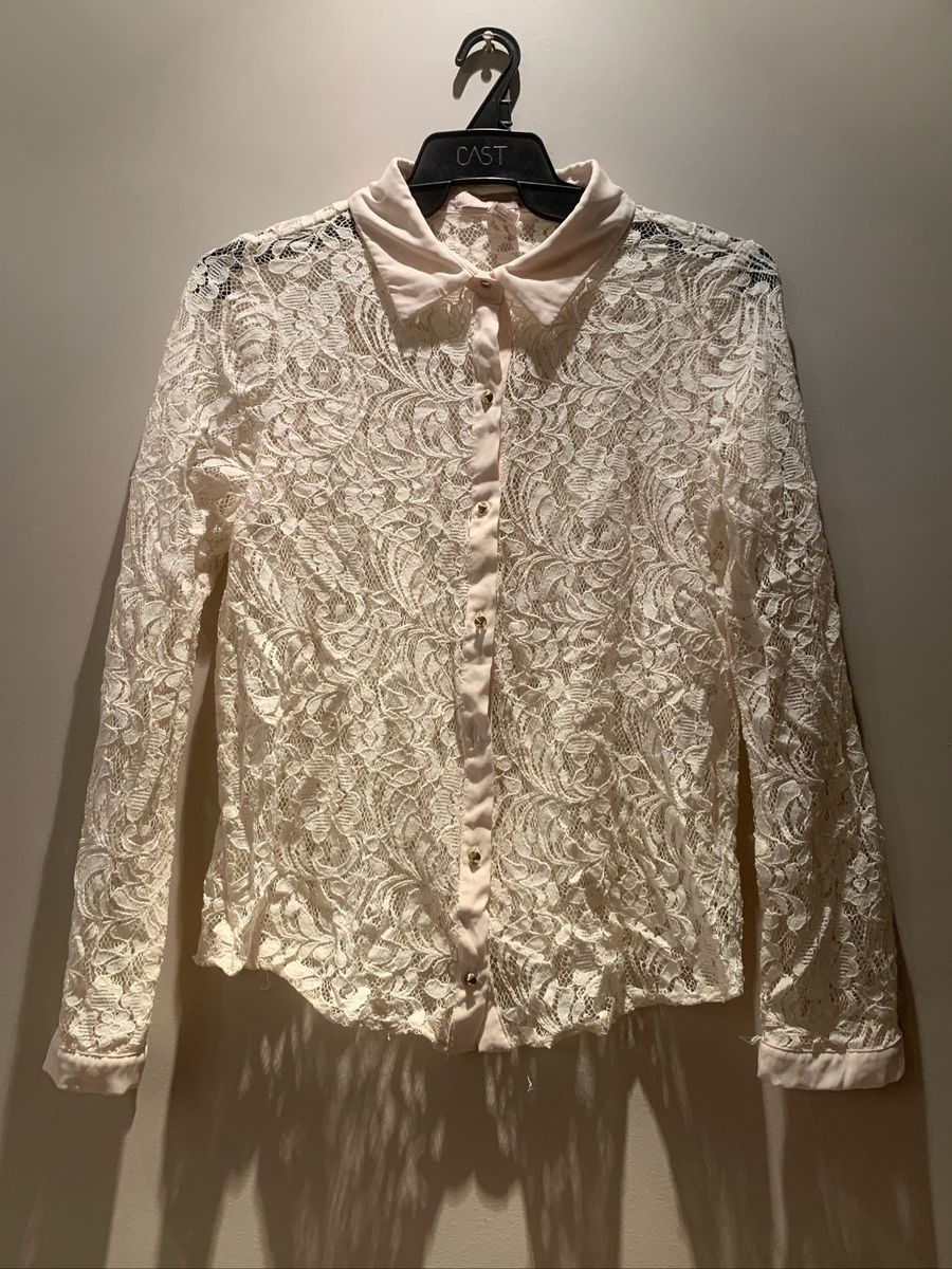 Camisa de Renda Forever 21 | Camisa Feminina Forever 21 Usado 43637054 ...