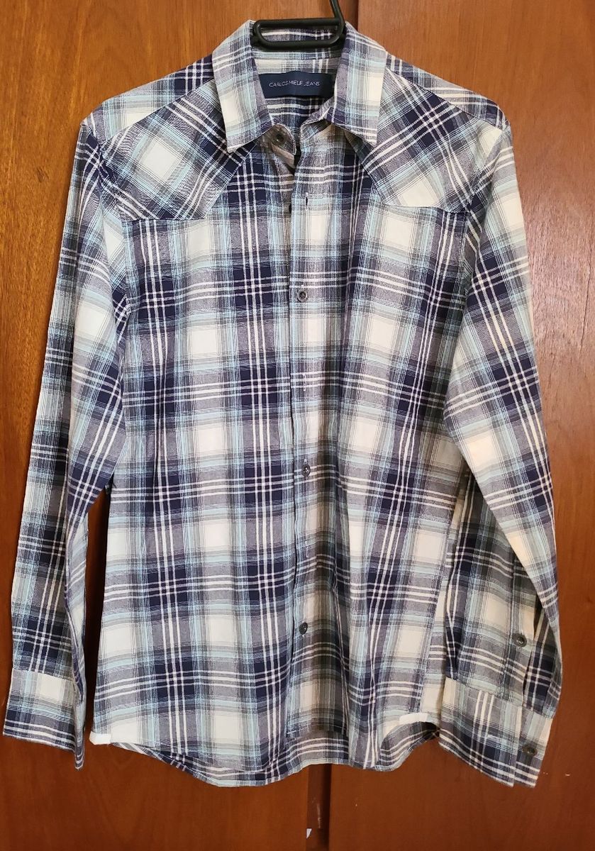 Camisa Descolada Xadrez | Camisa Masculina Carlos Miele Usado 84971779 ...