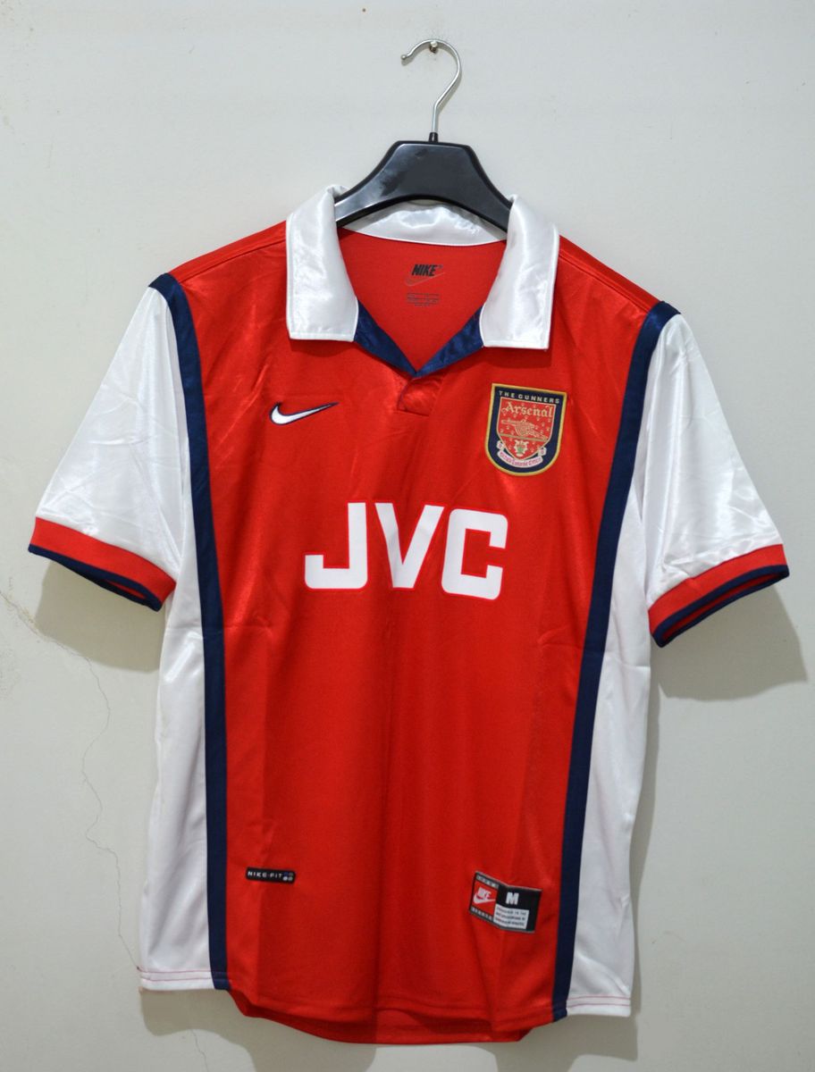 Camisa do Arsenal 1998 Jvc Retrô | Camiseta Masculina Nike Sportswear ...