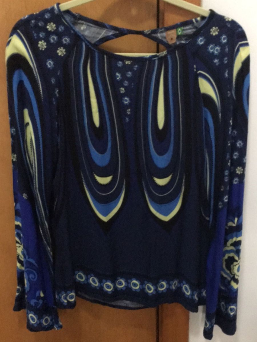 Camisa Farm Azul | Camisa Feminina Farm Nunca Usado 22306185 | enjoei