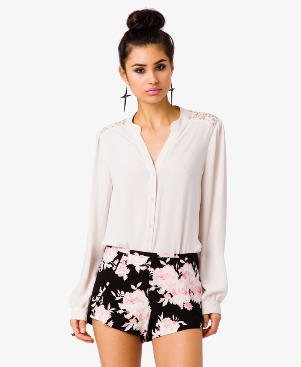 Camisa Forever 21 Renda-se | Camisa Feminina Forever 21 Nunca Usado ...