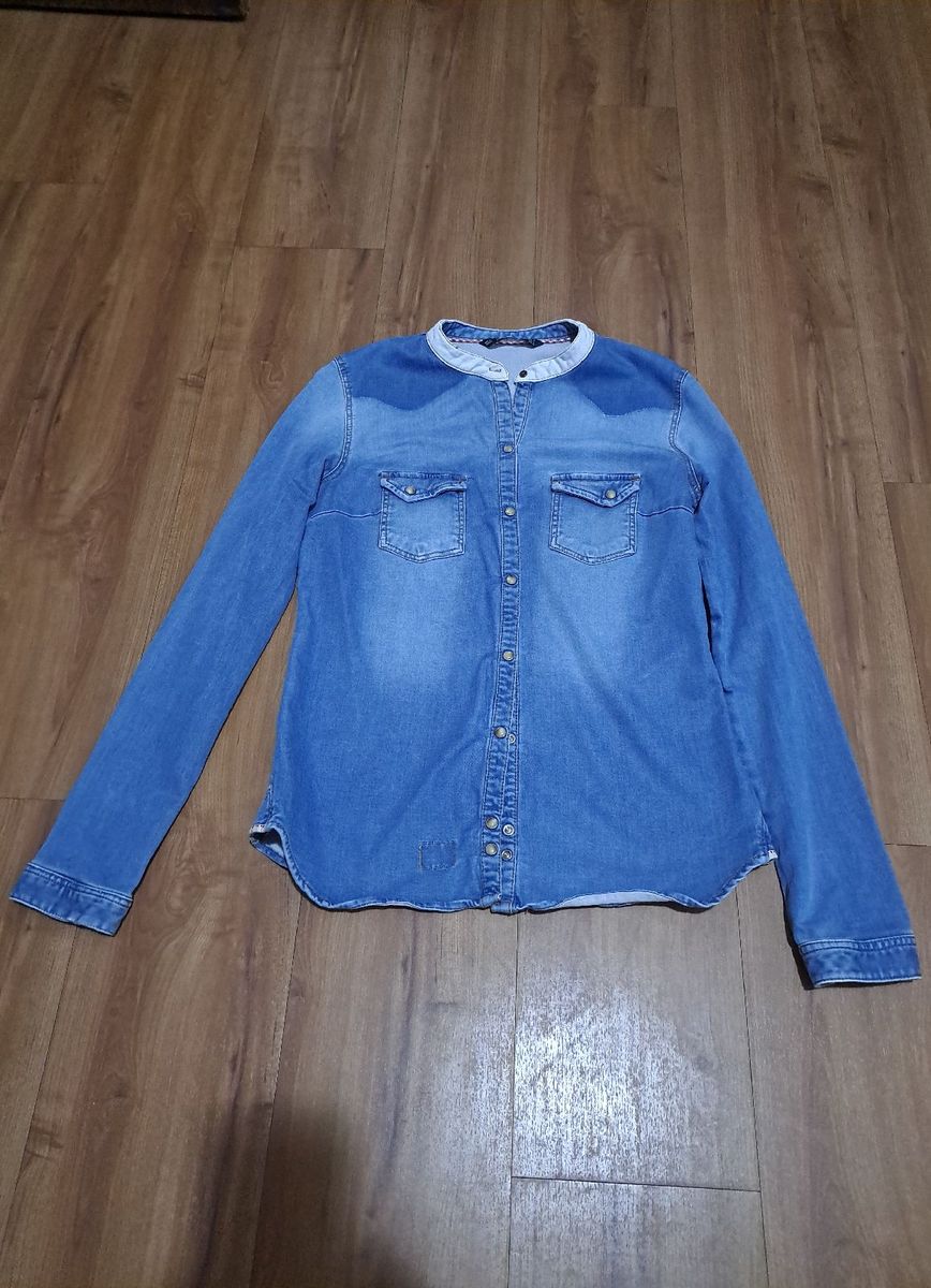 Camisa Geans da Zara Maravilhosa | Camisa Feminina Zara Usado 107845046 ...