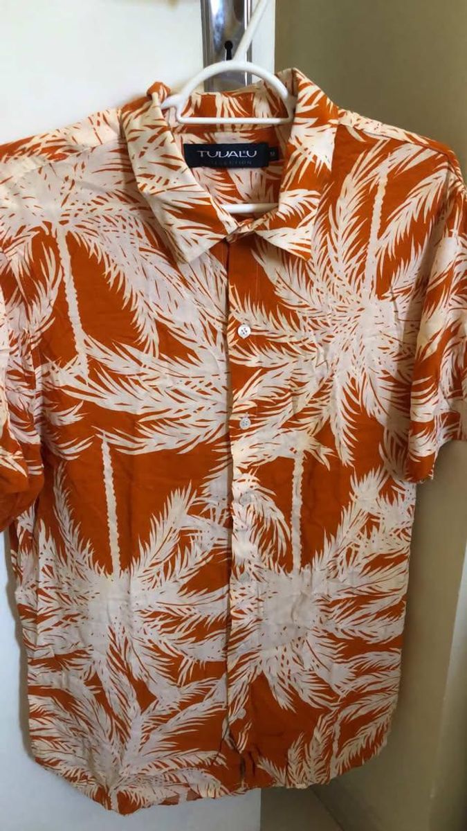 Camisa Havaiana Masculino Manga Curta | Camisa Masculina Tuval=U Usado ...