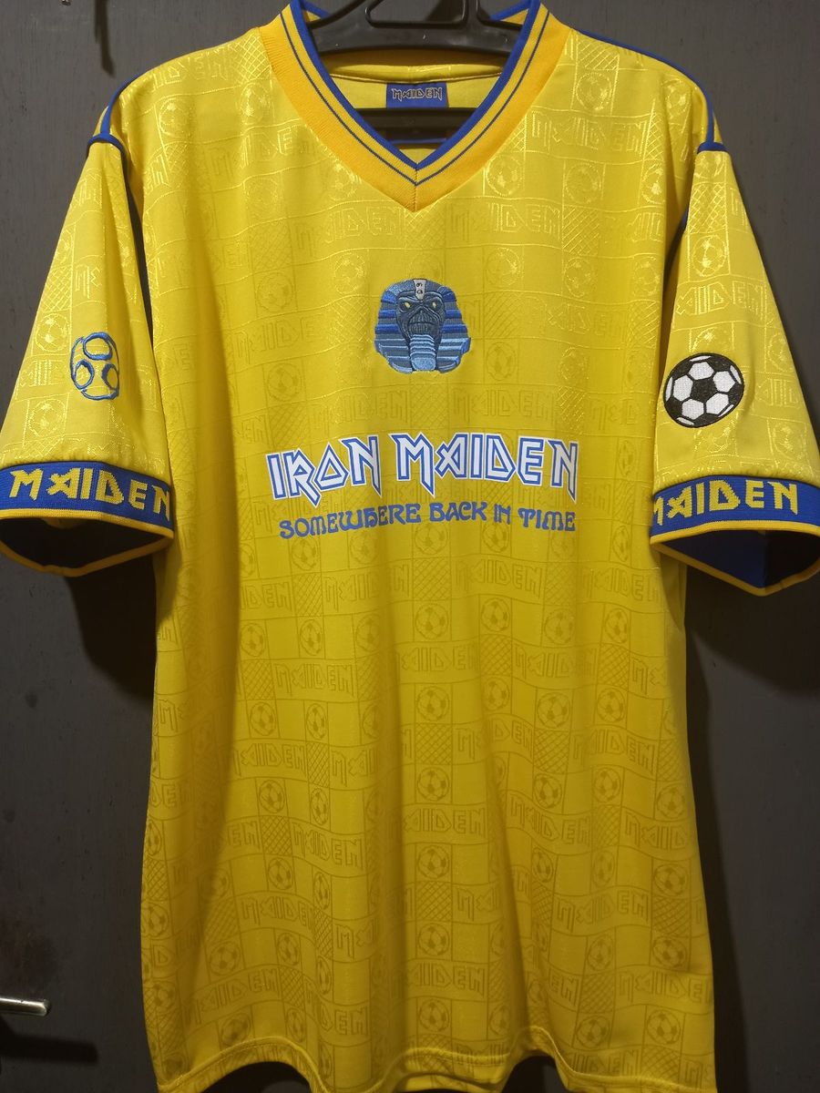 Camisa Iron Maiden Football | Camisa Masculina Iron Maiden Nunca Usado ...