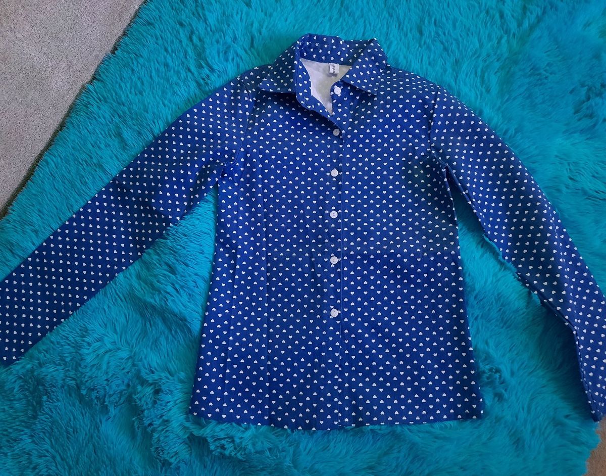 Camisa Jeans Azul | Camisa Feminina Tianguo Feeshi Nunca Usado 66896800 ...