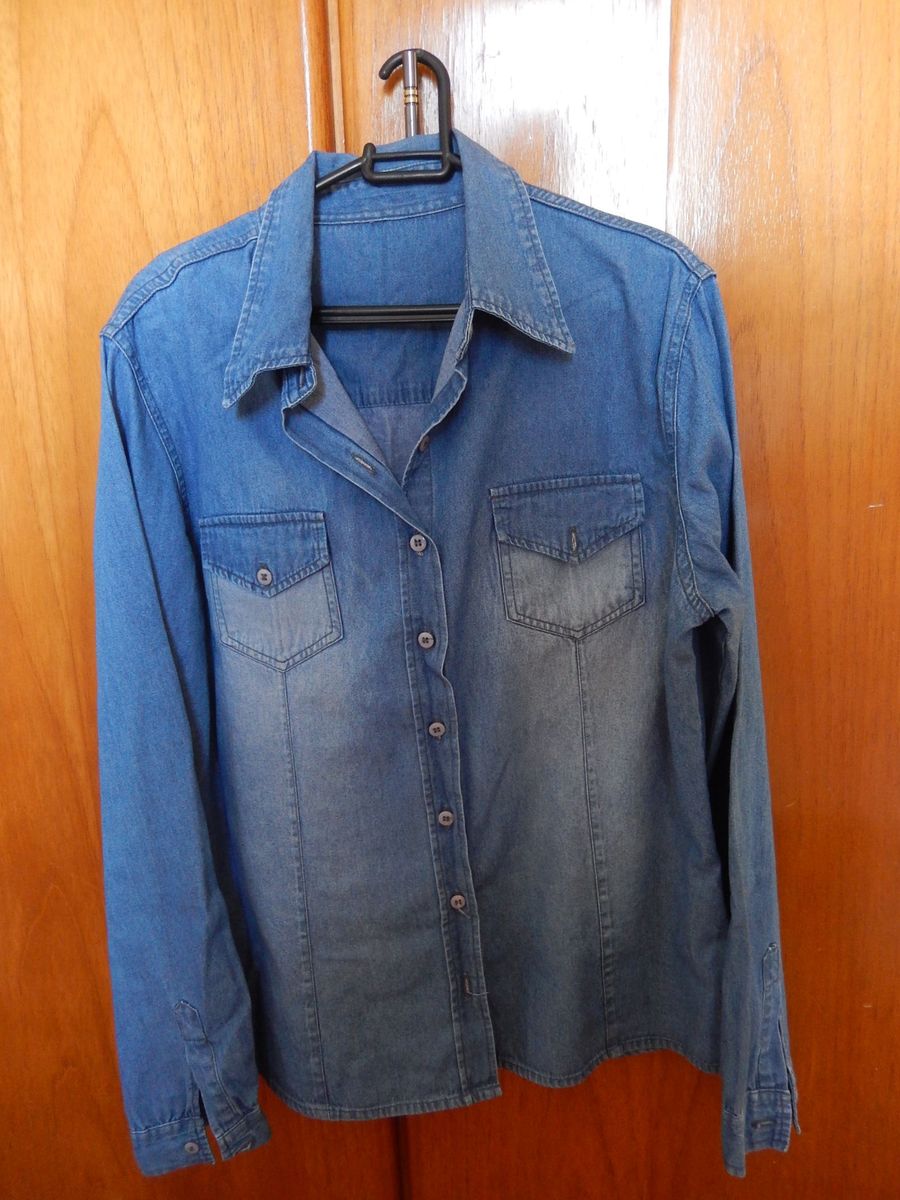 Camisa Jeans Lindíssima | Camisa Feminina Usado 19257051 | enjoei